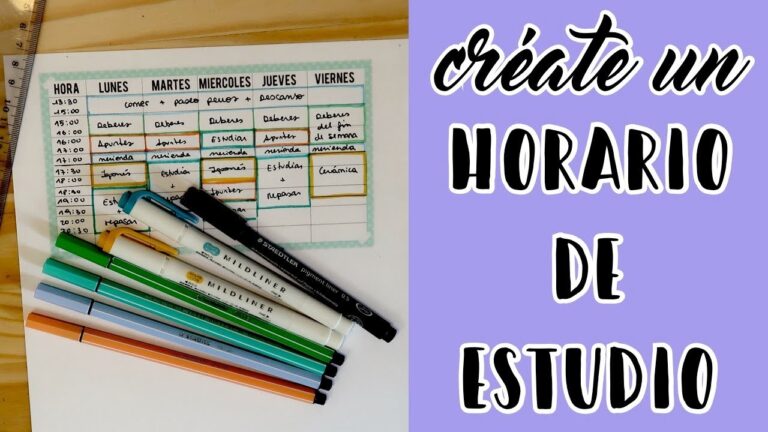 Horario de estudio en casa – HorarioMaquinaria